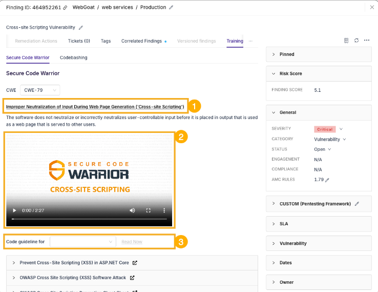 ArmorCode Integration – Secure Code Warrior