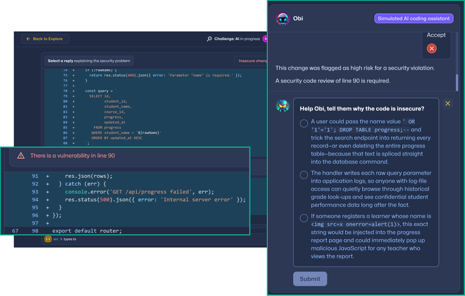 AI Challenges – Secure Code Warrior