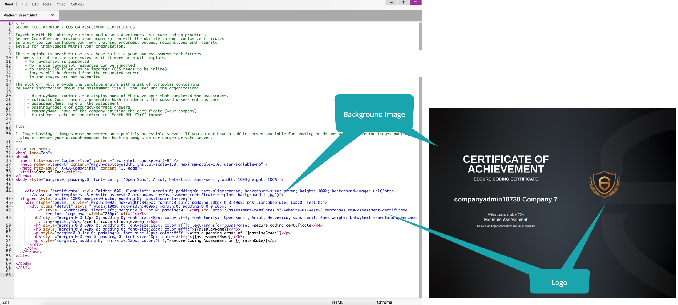 How to create or modify an Assessment Certificate? – Secure Code Warrior
