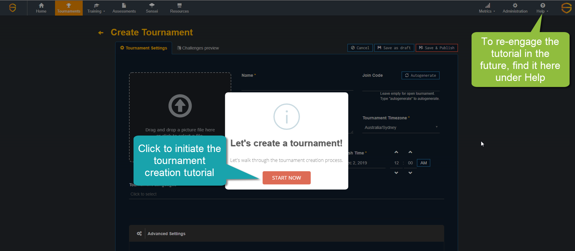 How to Create a Tournament – Secure Code Warrior