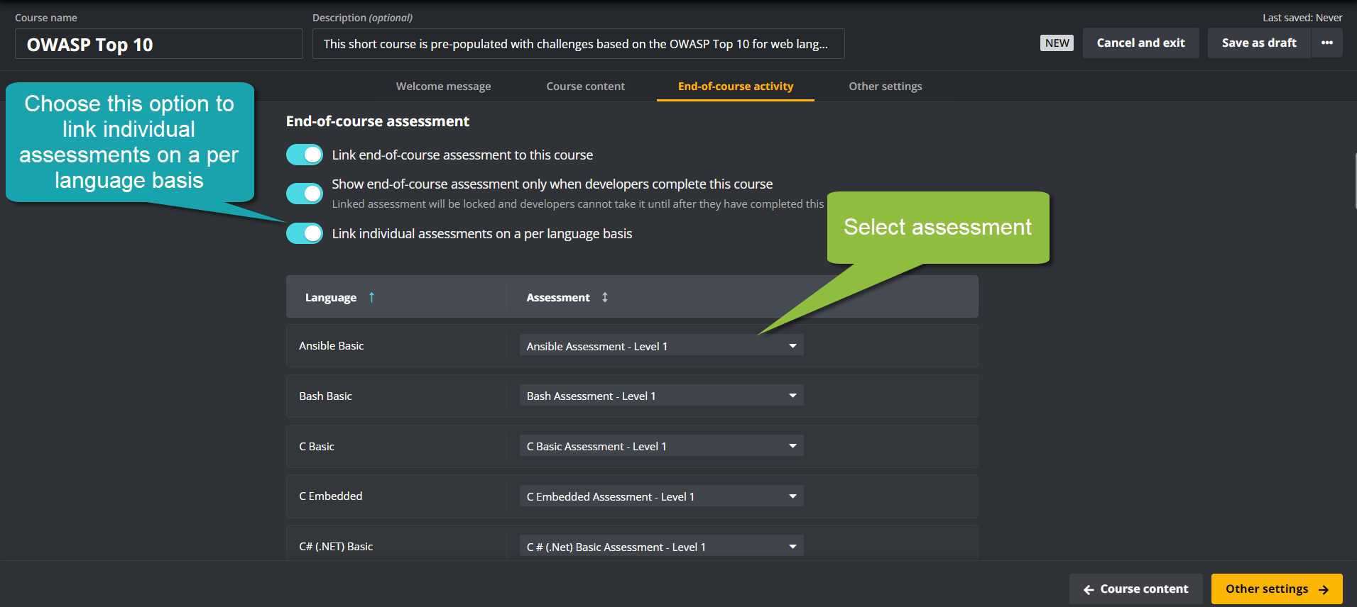 How to Create a Course – Secure Code Warrior