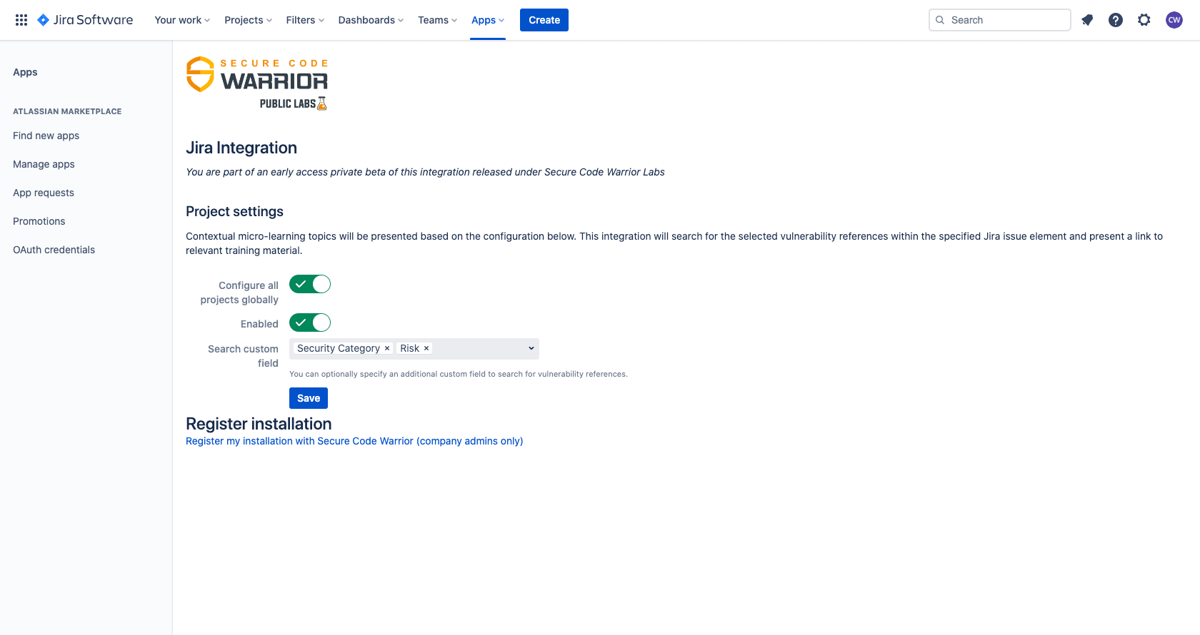 Secure Code Warrior For Jira Cloud Configuration Guide Secure Code Warrior 4082