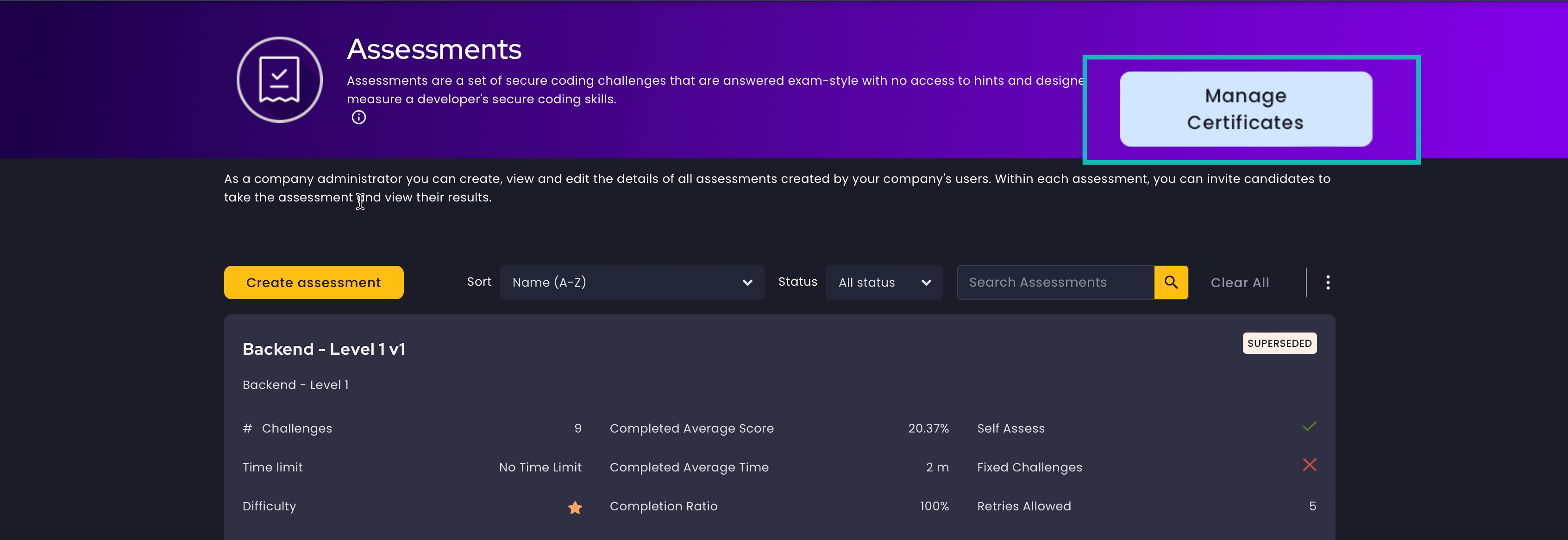 How to create or modify an Assessment Certificate? – Secure Code Warrior