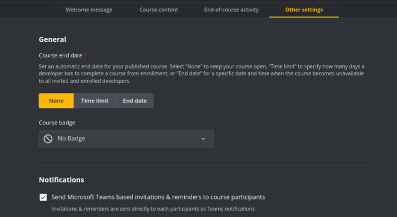 Enable Microsoft Teams notifications – Secure Code Warrior