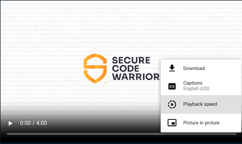 How to Change Captions and Playback Speed in Learning Videos – Secure Code Warrior